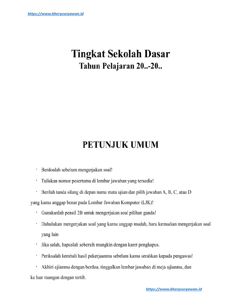 Soal US SD - IPS - WWW - Kherysuryawan.id | PDF