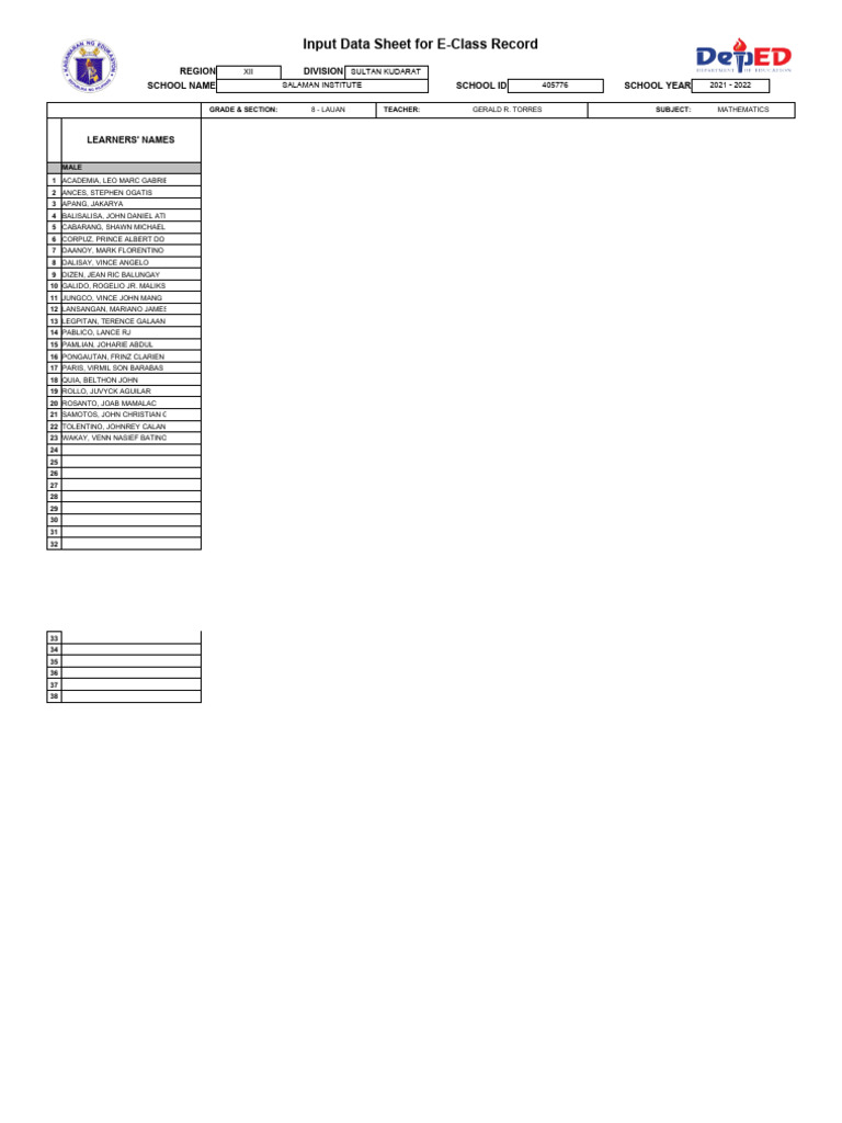 Grade 7 8 Lauan - Mathematics | PDF