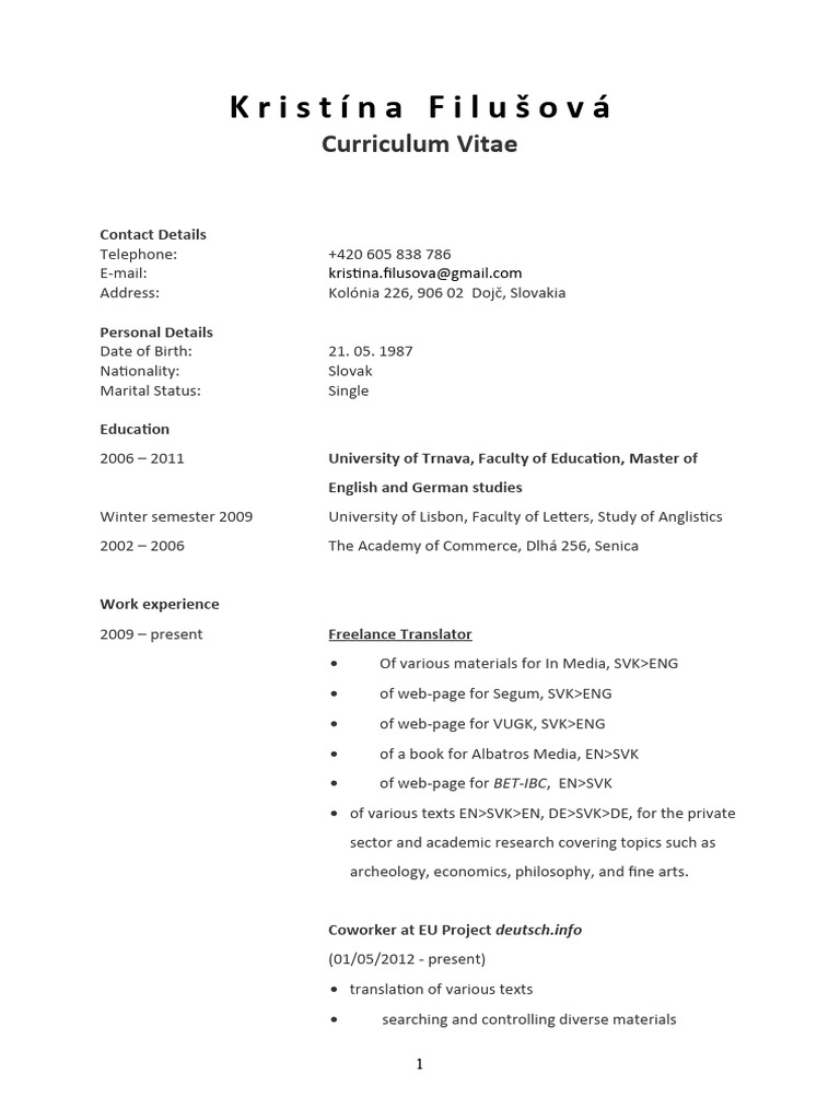 Kristina Filusova | PDF | Slovakia