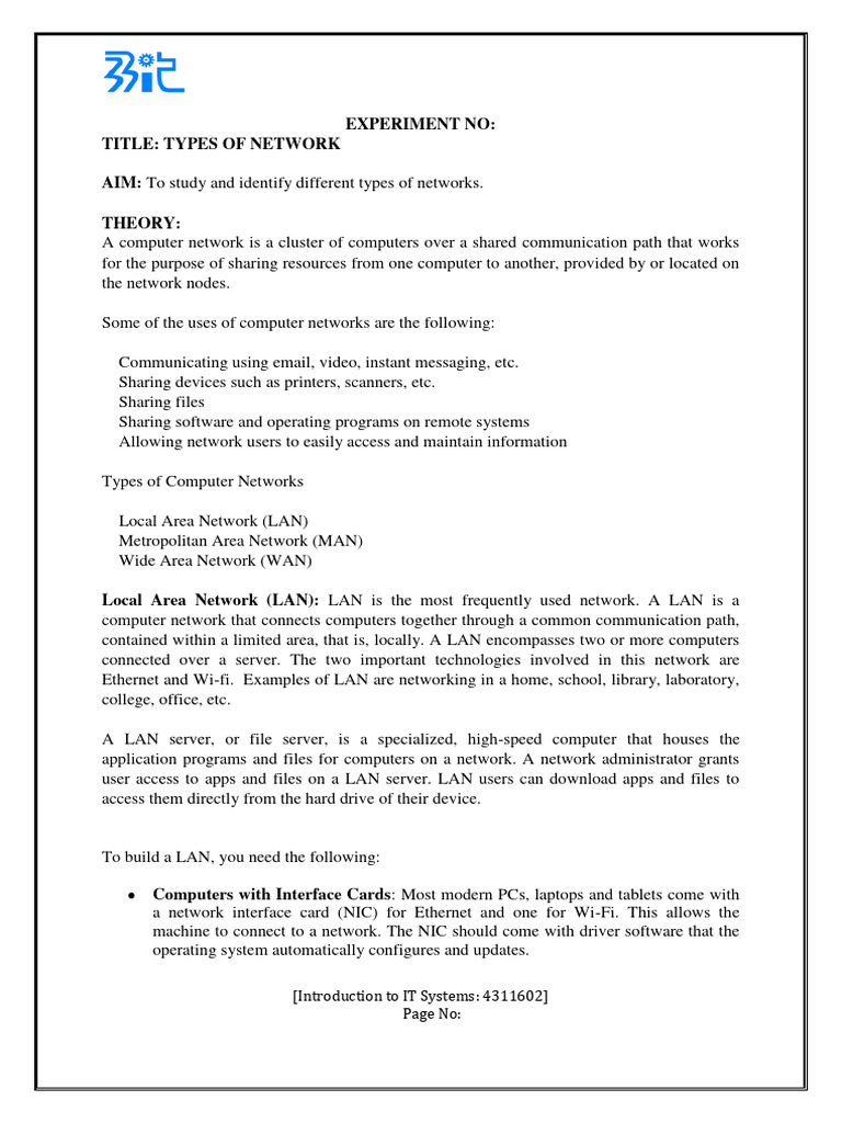 Types of Network | Download Free PDF | Computer Network | Local Area Network