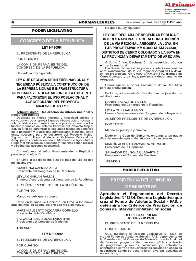 Reglamento DS 146-2019-PCM | PDF | Perú | Presupuesto