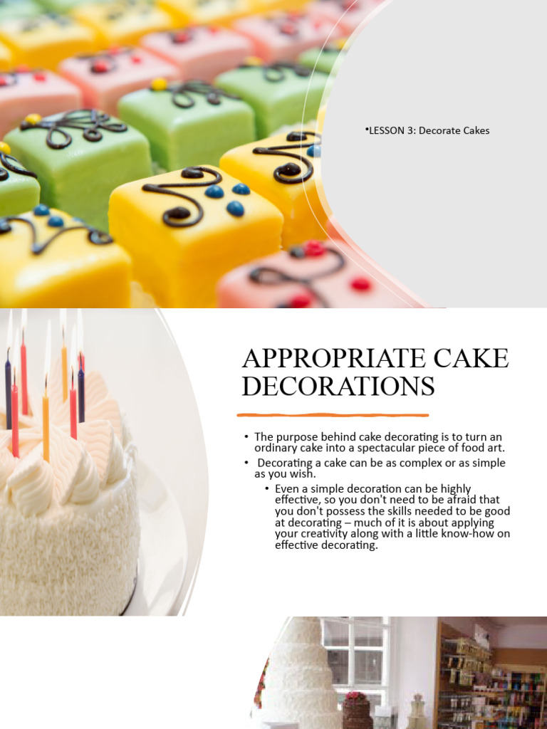 Decorate Cakes Pdf Cakes Icing Food