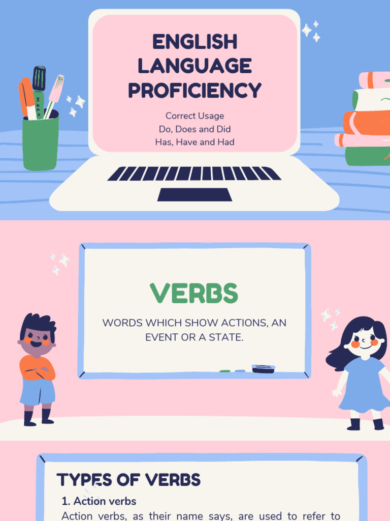 Elp Lesson 2 Verbs | PDF | Verb | Grammatical Tense