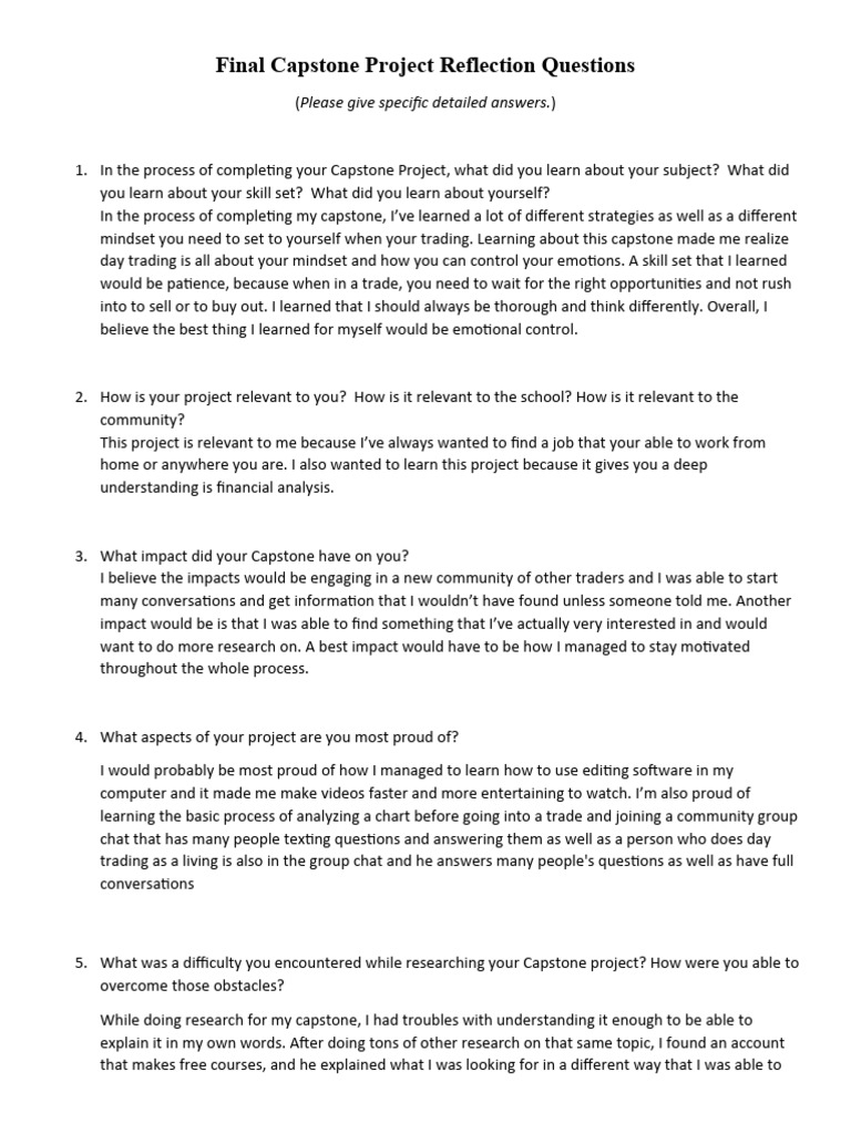 Capstone Final Reflection | PDF | Mindset | Cognitive Science