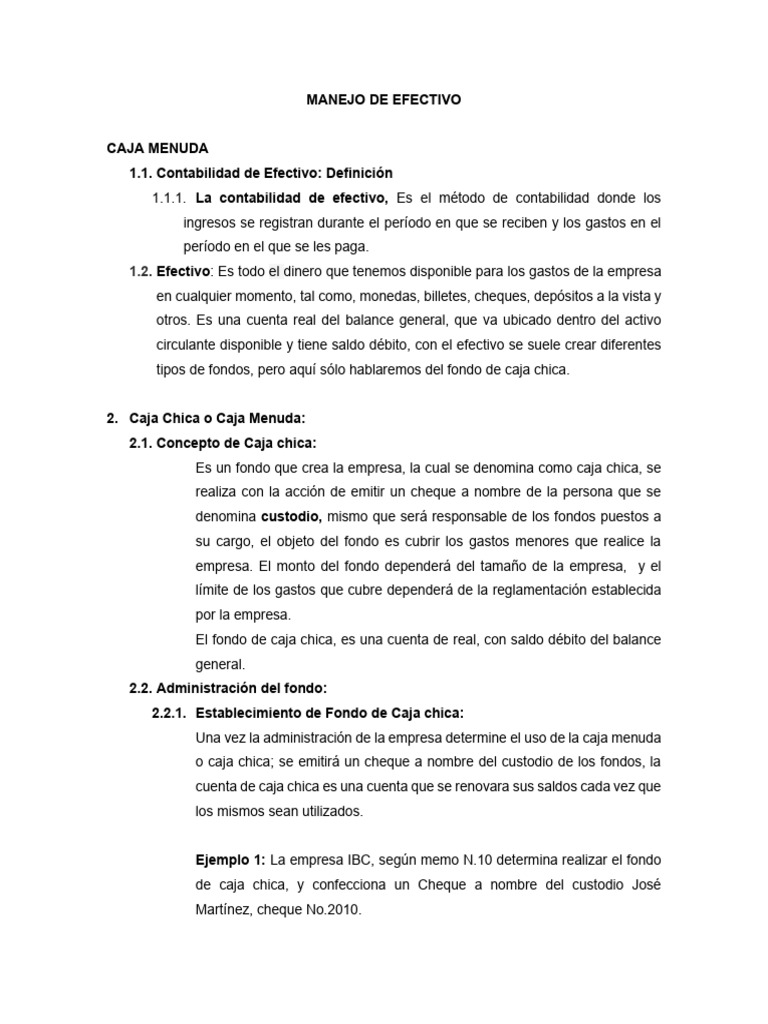 Modulo de Caja Menuda | Descargar gratis PDF | Efectivo | Contabilidad