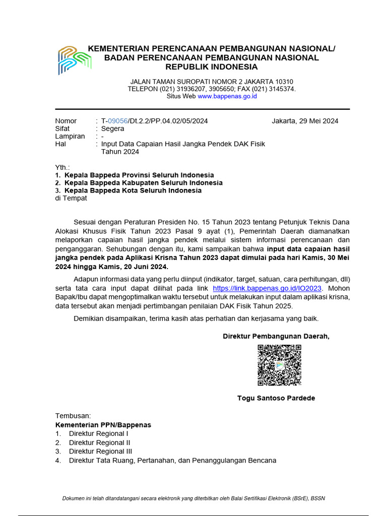 Input Data DAK Fisik 2024 | PDF