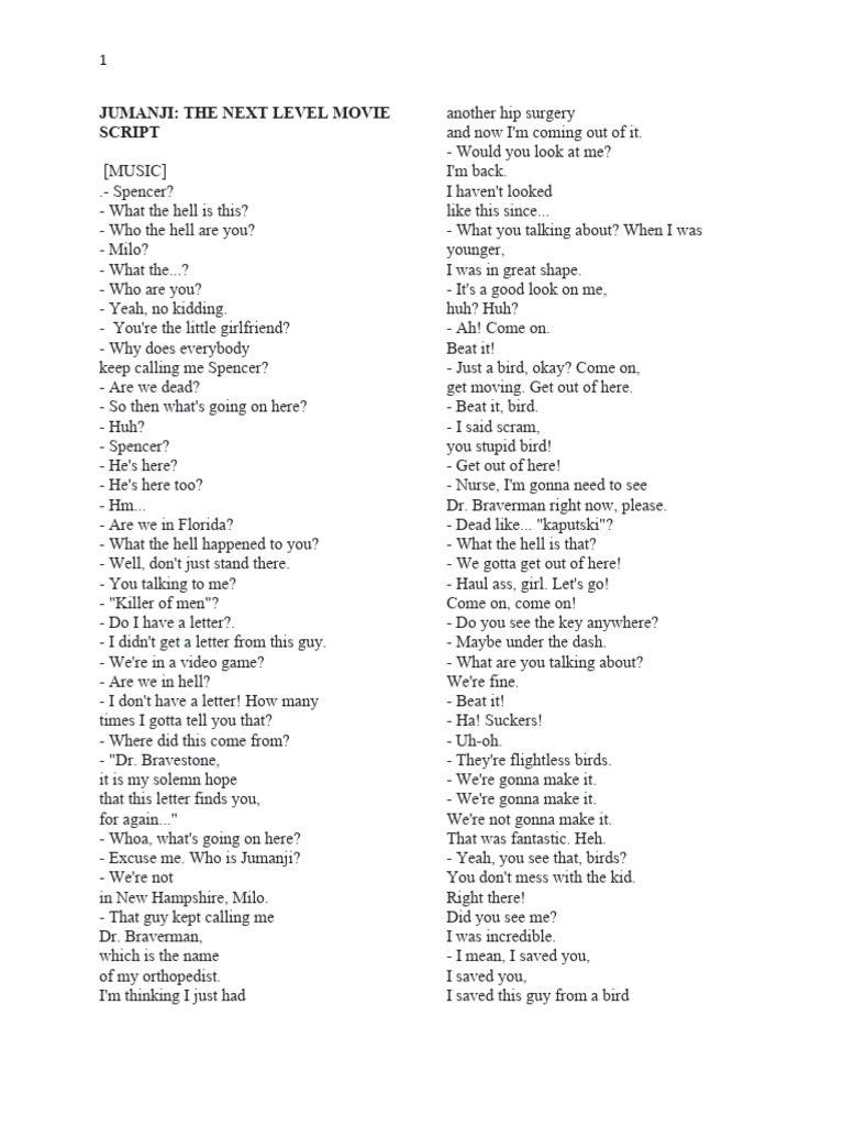 Main Character SCRIPT | PDF