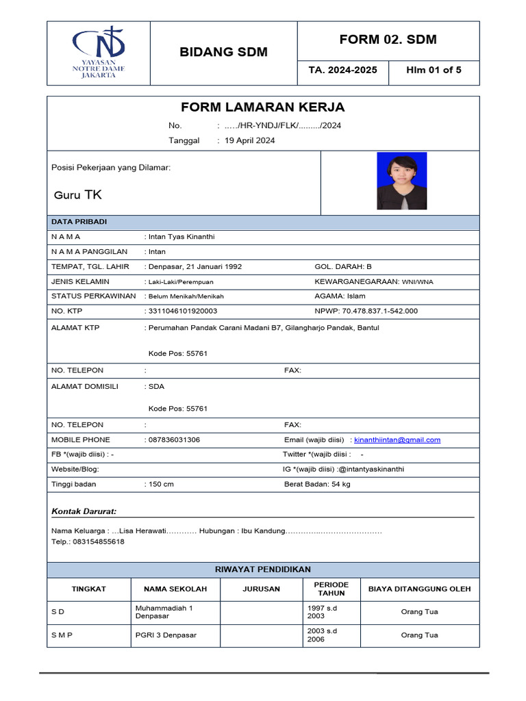 02-Form FLK 2024.v2 | PDF