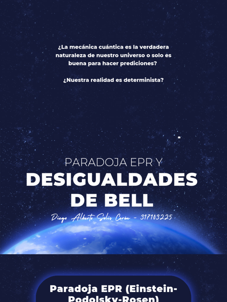 Paradoja EPR y desigualdad de Bell | PDF | Física teórica | Física