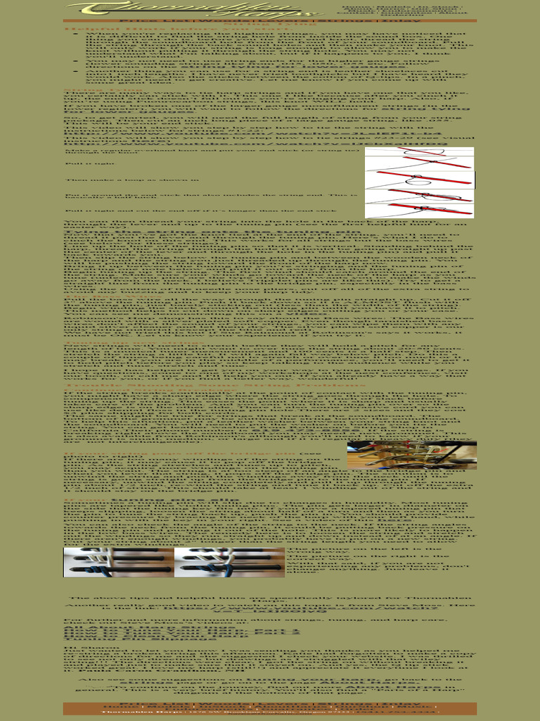 How To Tie Harp Strings - Thormahlen Harps | PDF | Knot | String ...