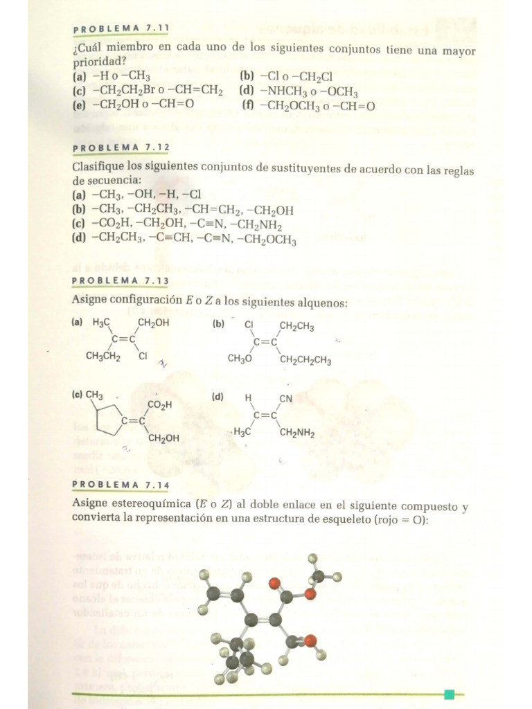 Problemas Alquenos | PDF