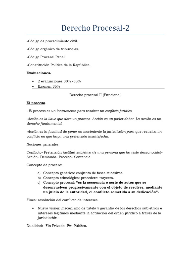 Procesal-2 Clases 30.08 | PDF | Debido al proceso | Ley procesal
