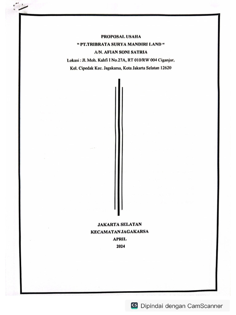 Conto Proposal Pertek | PDF