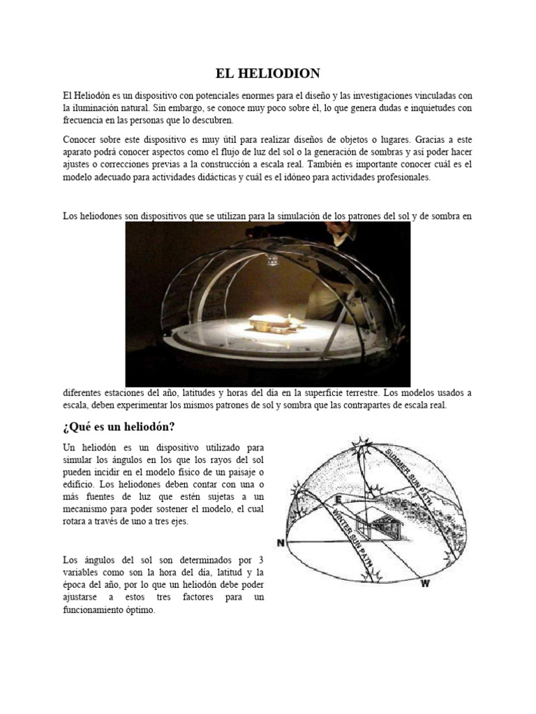 Introducción al Heliodón en Arquitectura | PDF | Simulación ...