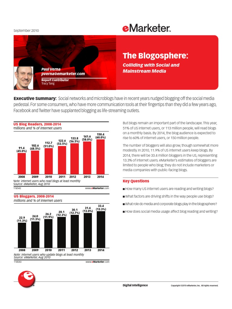 The Blogosphere-Colliding With Social and Mainstream Media | PDF