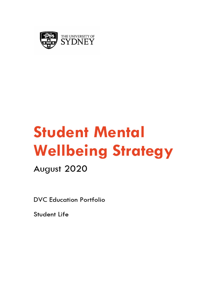 Student Mental Wellbeing Strategy Pdf Mental Health Well Being