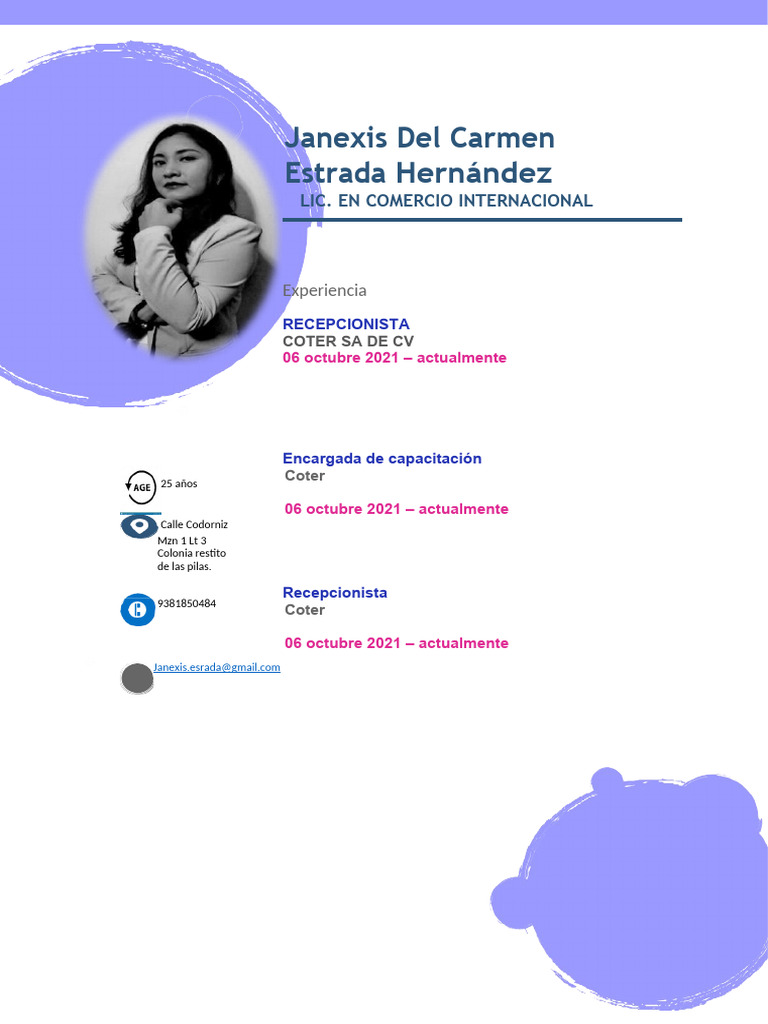 CV Janexis Del Carmen | PDF | Business