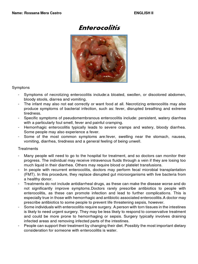 Enterocolitis | PDF | Diarrhea | Gastroenterology