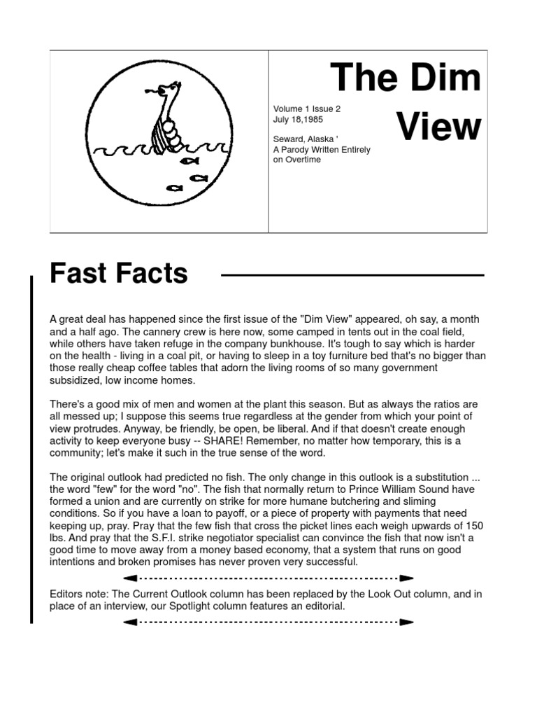 The Dim View Issue No 2 | PDF | Thought