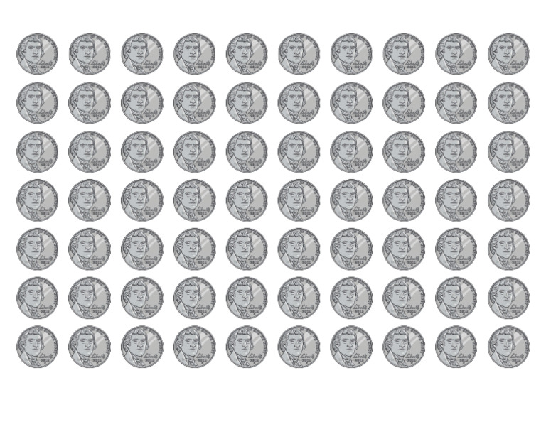 Printable Play Money Nickel Coin | PDF