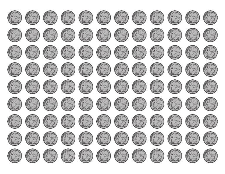 Printable Play Money Dime Coin | PDF