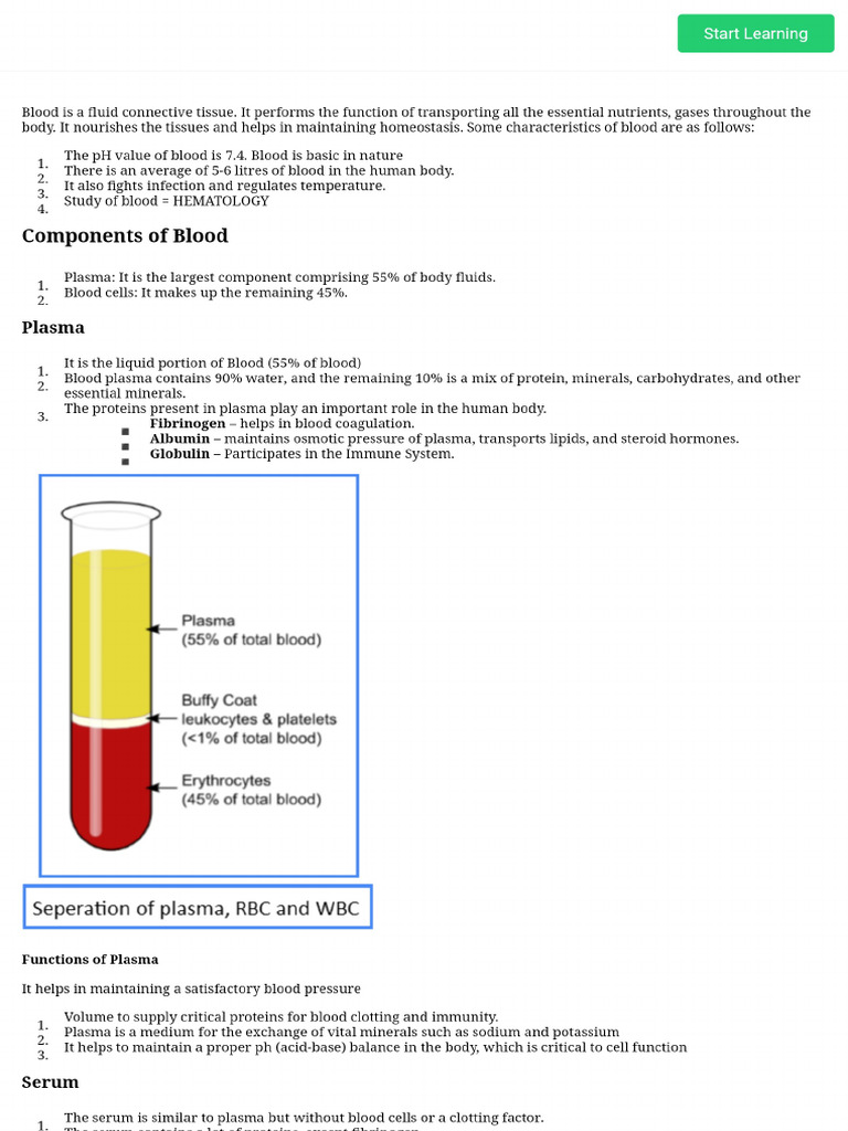 Blood (Biology) | PDF
