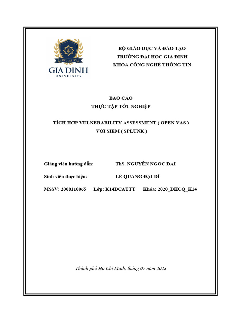 Bao Cao Thuc Tap | PDF