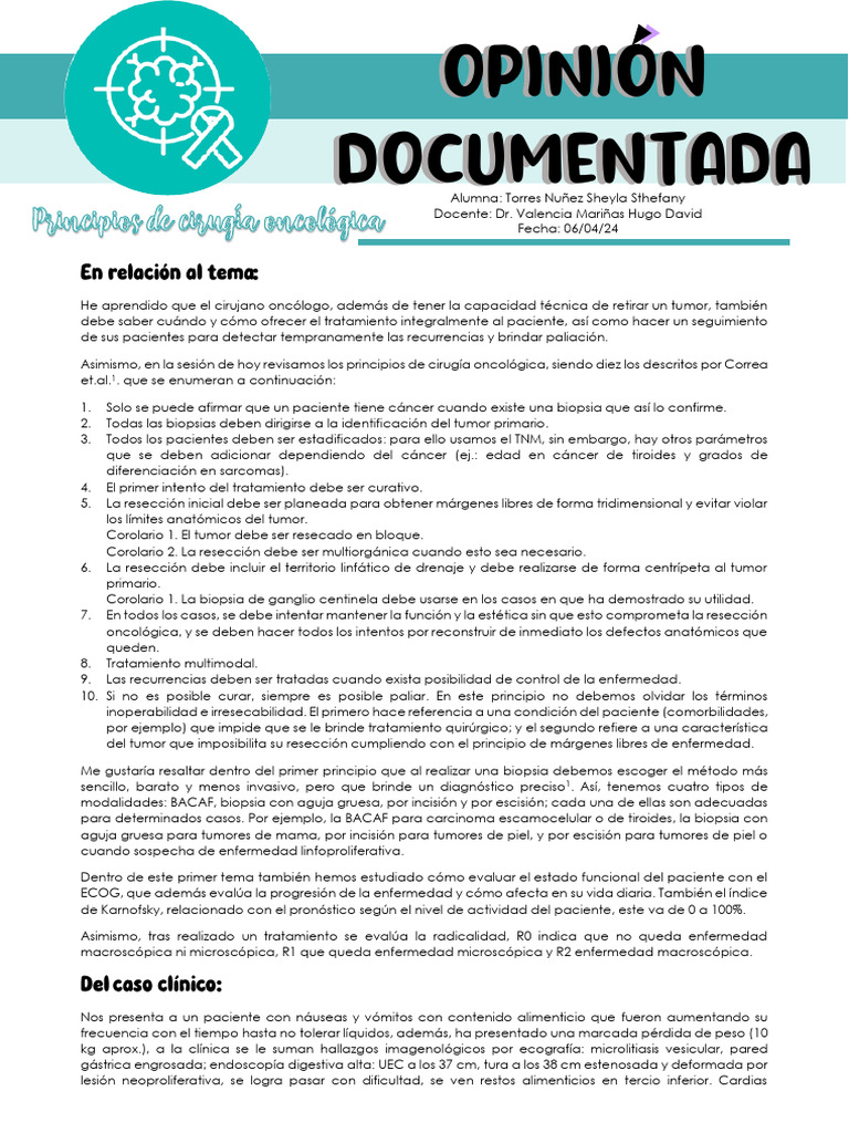Od1 - Torres Nuñez - Oncología | PDF | Cáncer | Oncología