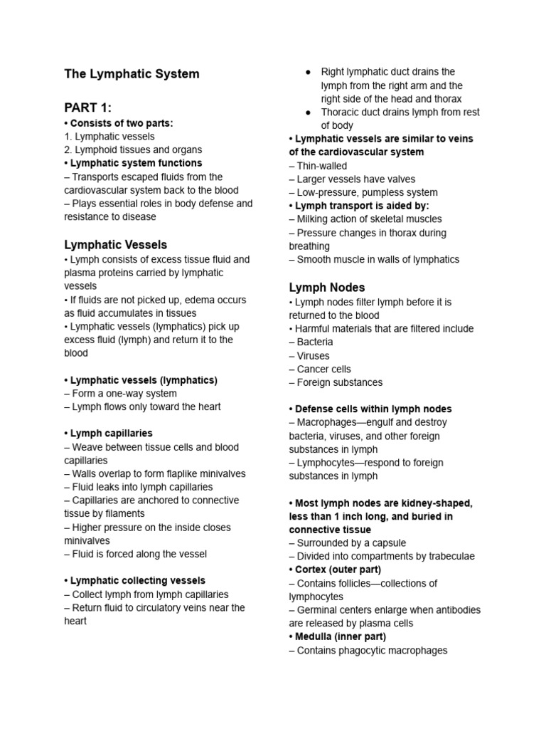 The Lymphatic System | PDF | Lymphatic System | Lymph