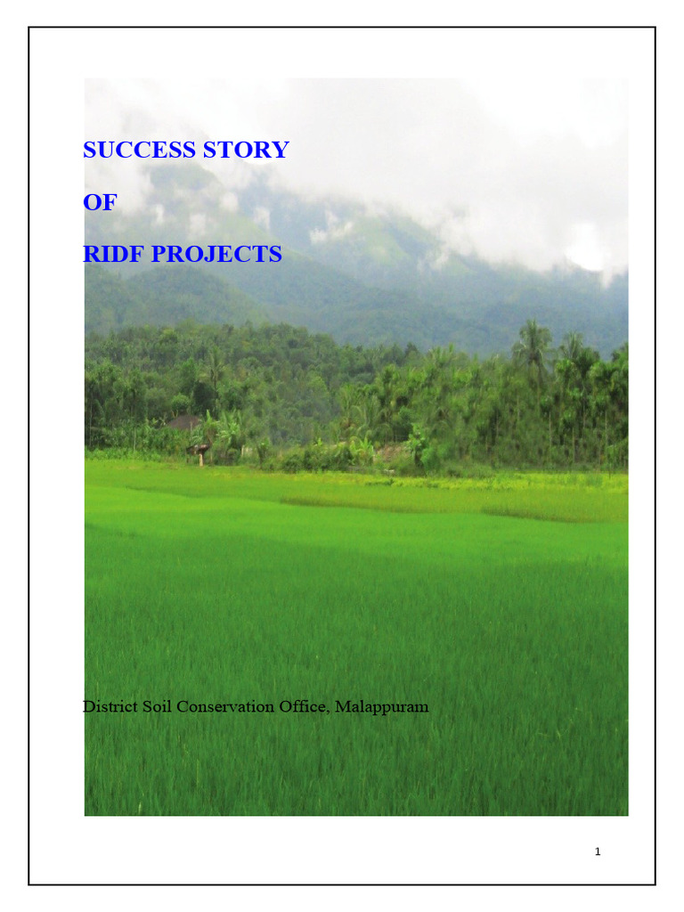 Malappuram RIDF Project Success Story | PDF | Surface Runoff | Drainage ...