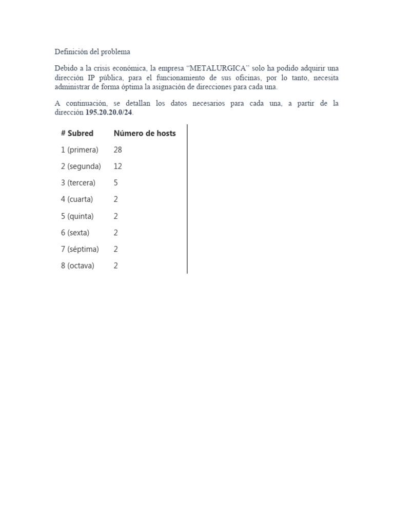 Ejercicio Practico VLSM y Enrutamiento | PDF | Enrutador (Computación) | Dirección IP