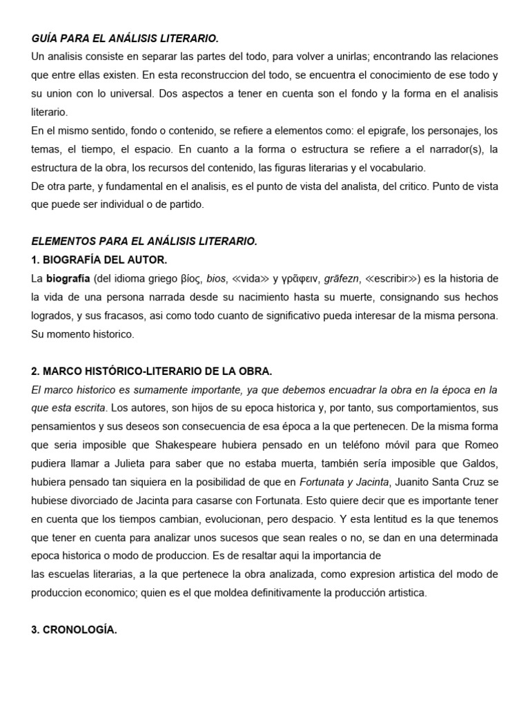 Guía para El Análisis Literario | PDF | Narración | Escritores