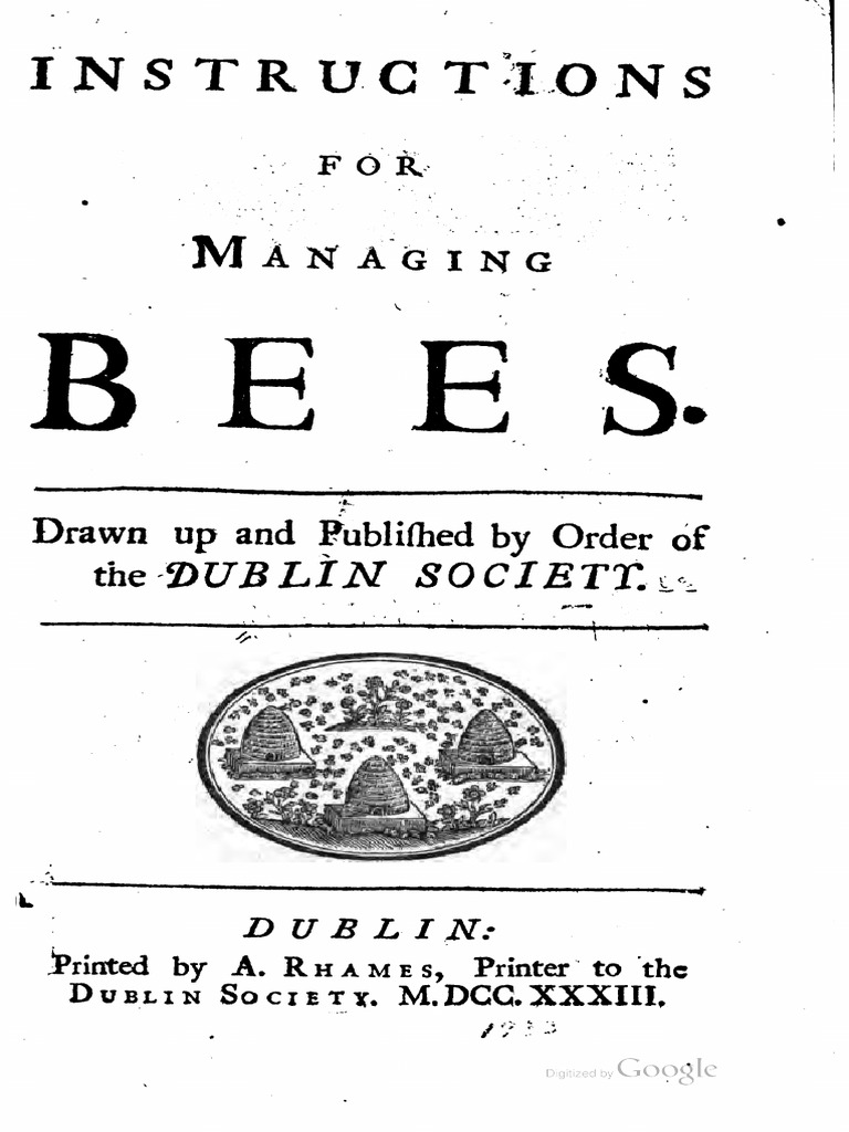 Dublin Society - Instructions For Managing Bees | PDF