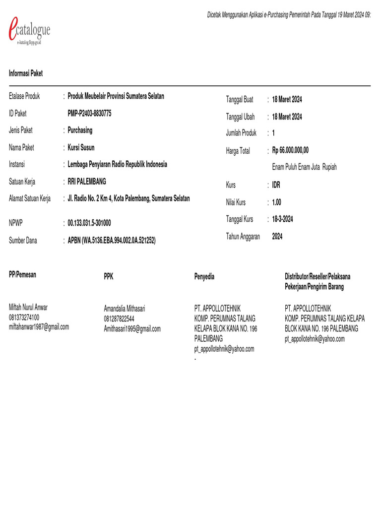 Cetak Pesanan PMP-P2403-8830775 | PDF