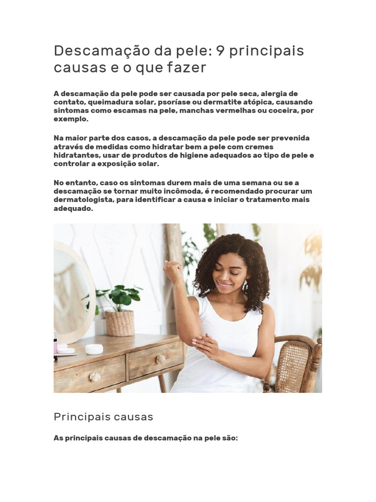 Descamação Da Pele | PDF | Dermatite | Psoríase