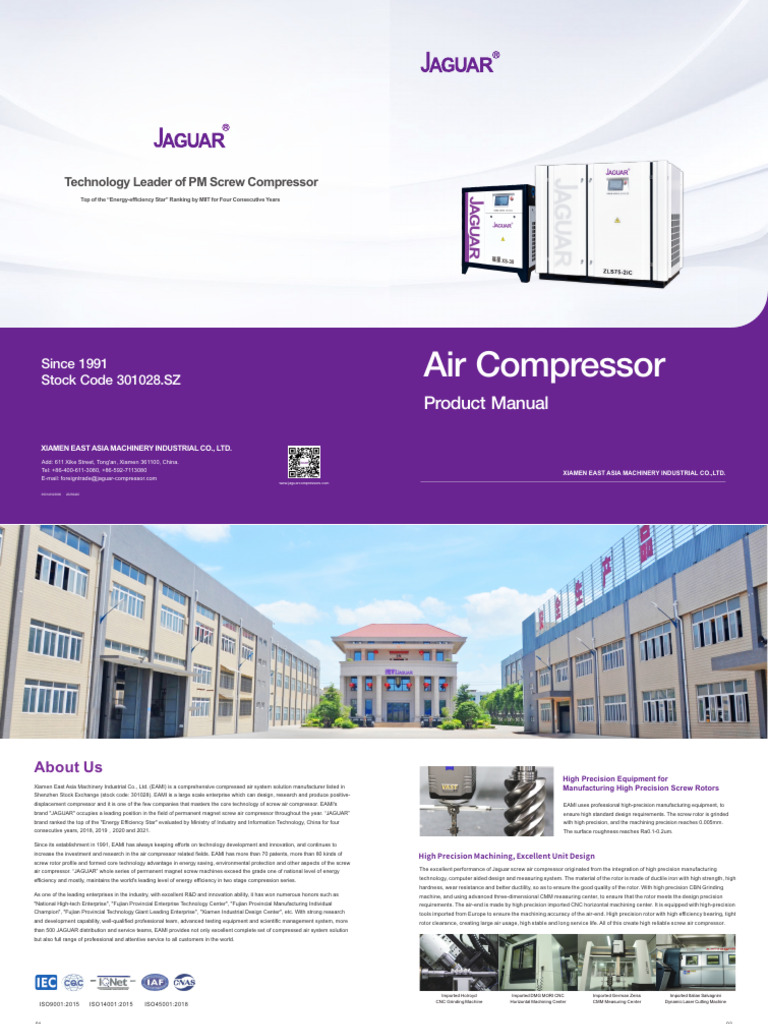 Jaguar Compressor Catalogue | PDF | Power Inverter | Electric Motor