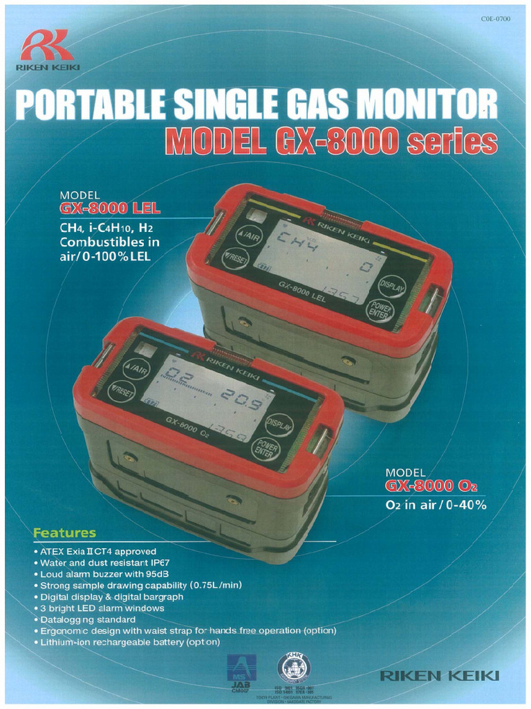 GX-8000 Lel O2 | PDF
