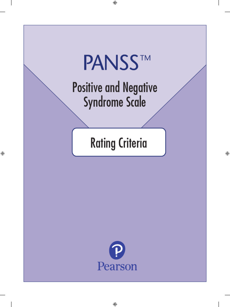 PANSS Rating Criteria English US 2022P | PDF | Hallucination | Anxiety