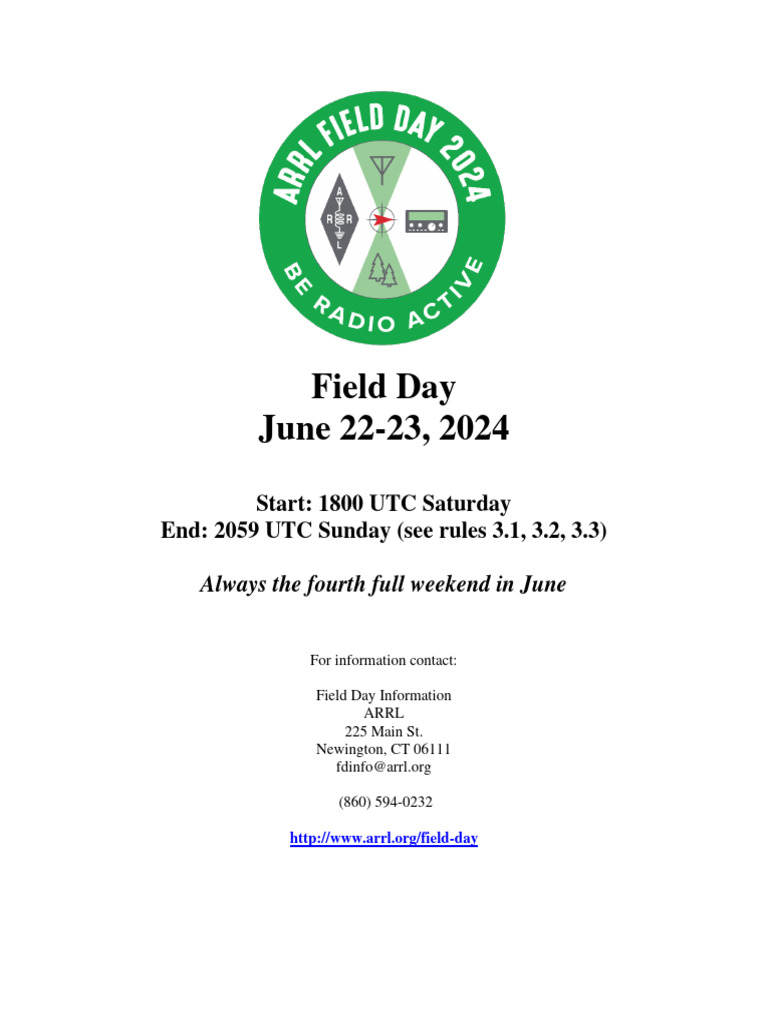 2024 Field Day Packet v1 | PDF | Very High Frequency | Transmitter