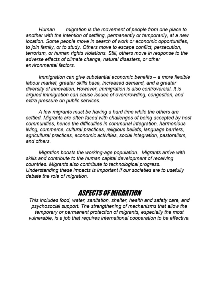 Understanding Human Migration Dynamics | PDF