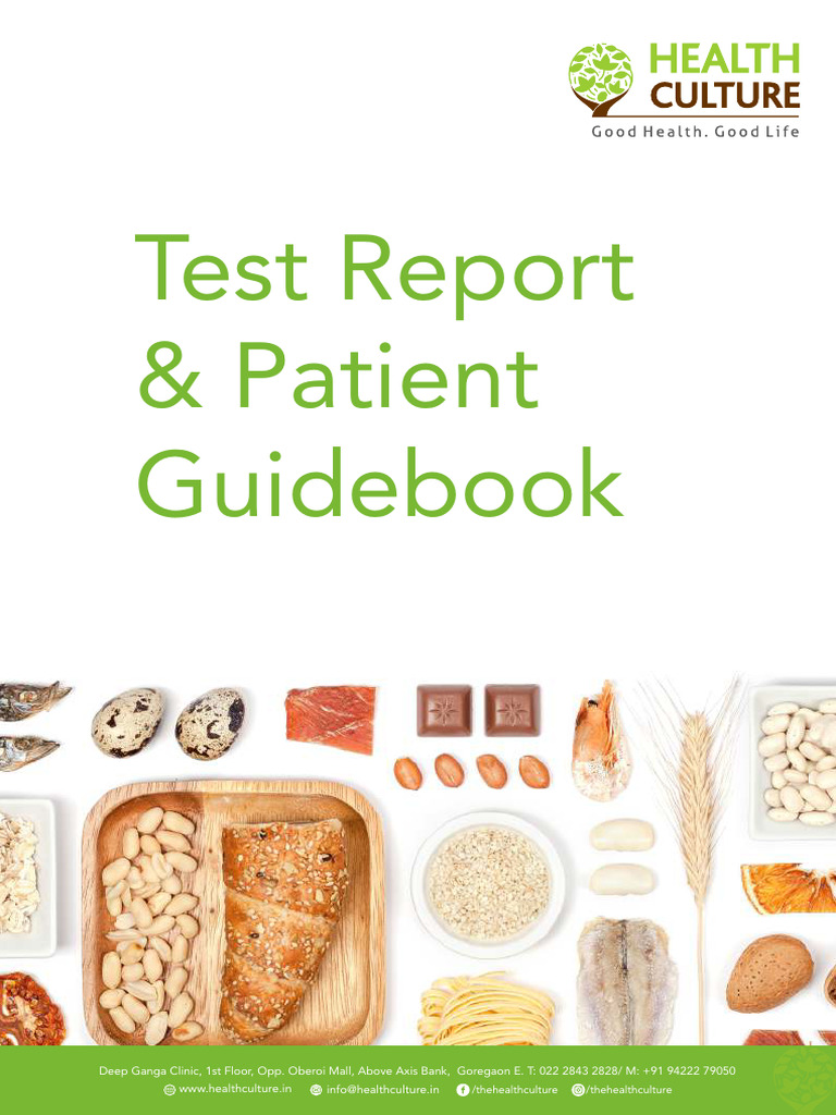 Test Report Patient Guidebook Food Intolerance | PDF | Food Intolerance ...
