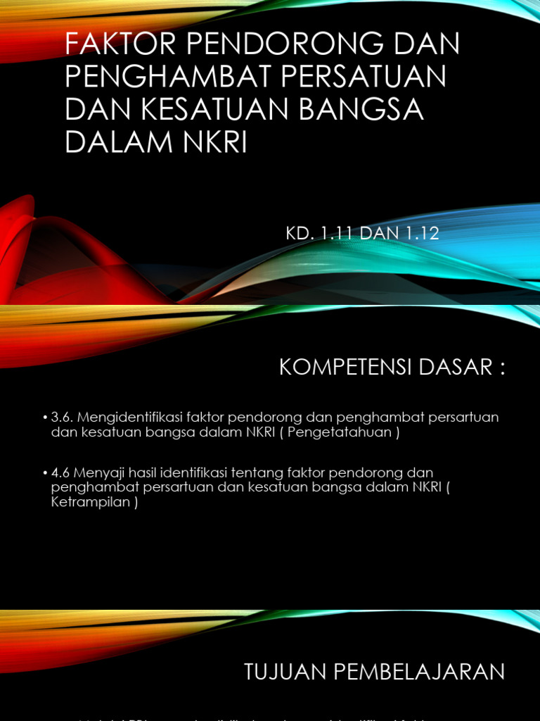 Faktor Pendorong dan Penghambat Kesatuan NKRI | PDF | Politik