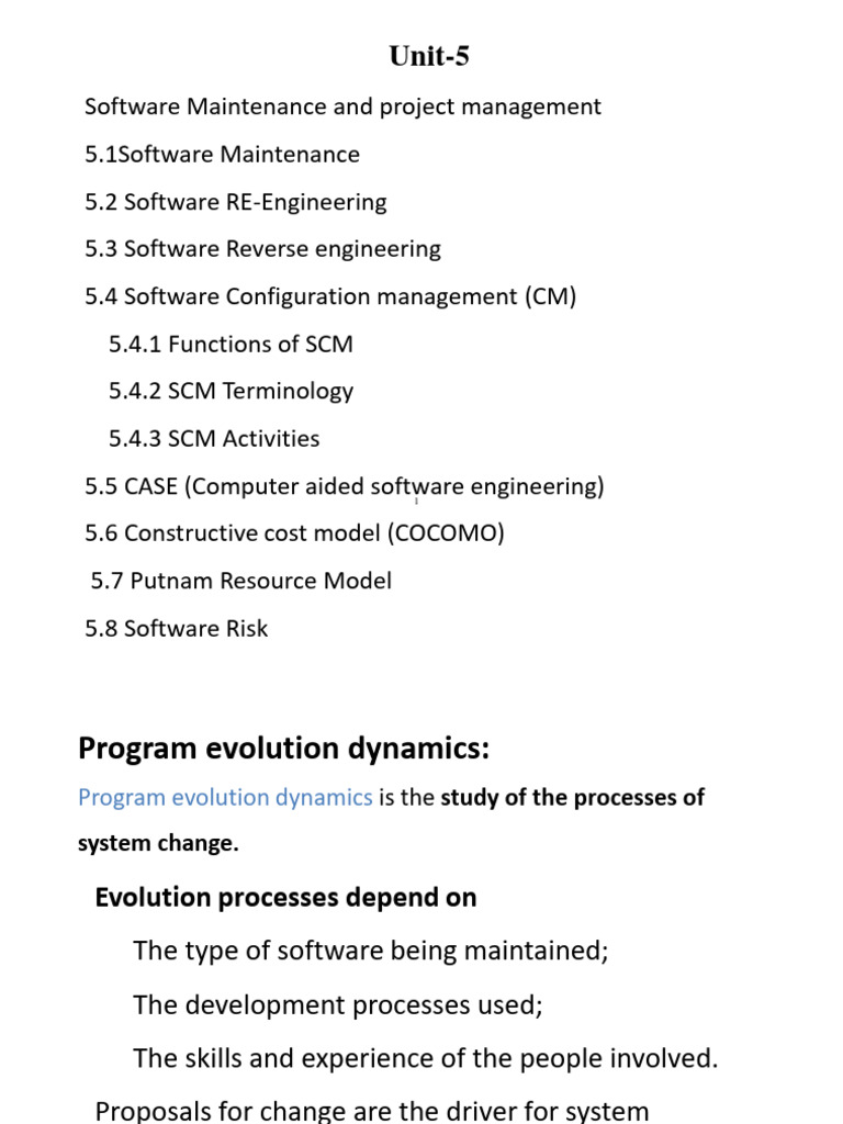 Se Unit-5 Final | PDF | Risk | Version Control Se Unit-5 Final | PDF | Risk | Version Control