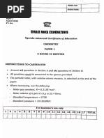 UACE BIOLOGY 2 Past Papers | PDF