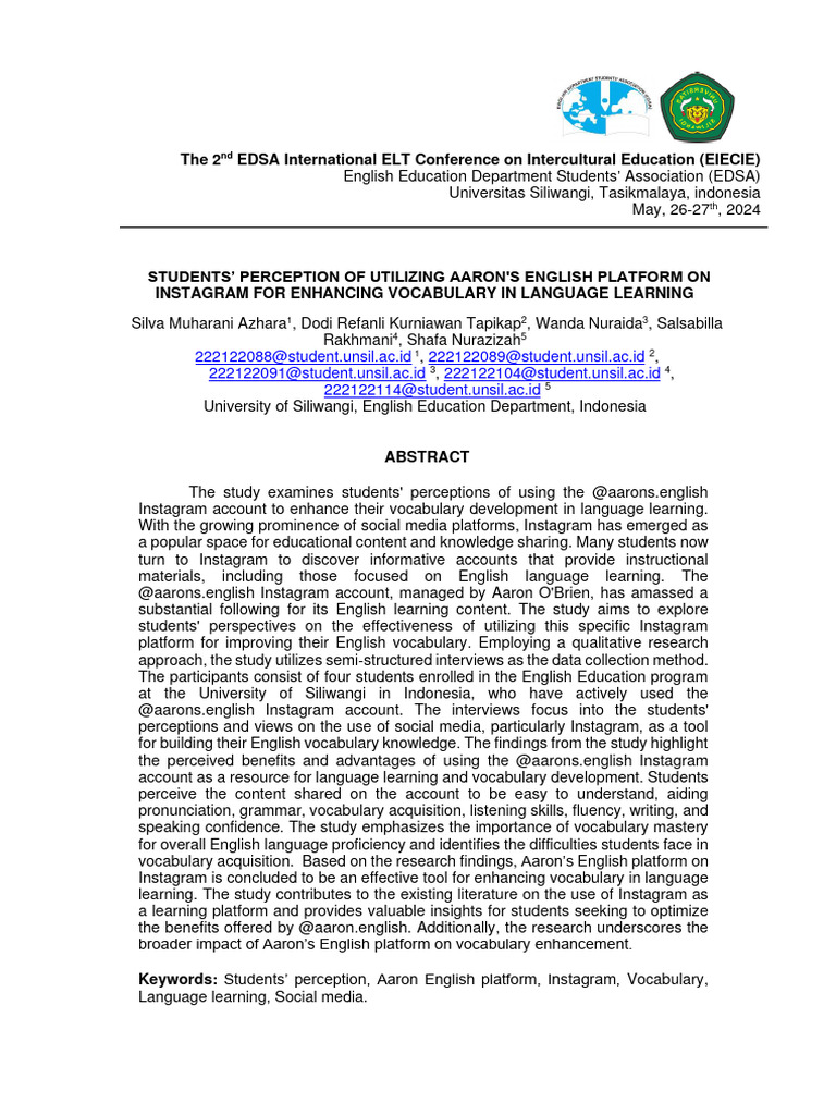 Group 6 - C - Final Manuscript | PDF | Qualitative Research | Vocabulary