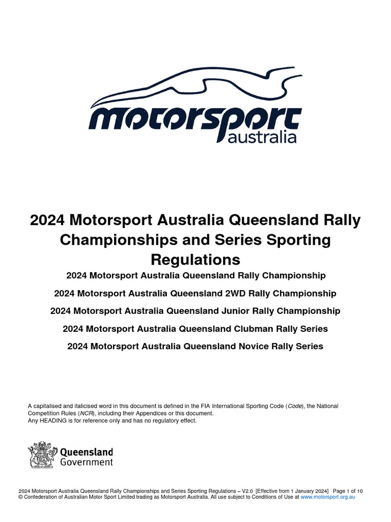 2024-qld-rally-sporting-regulations-v2 | Download Free PDF | Motorsport ...
