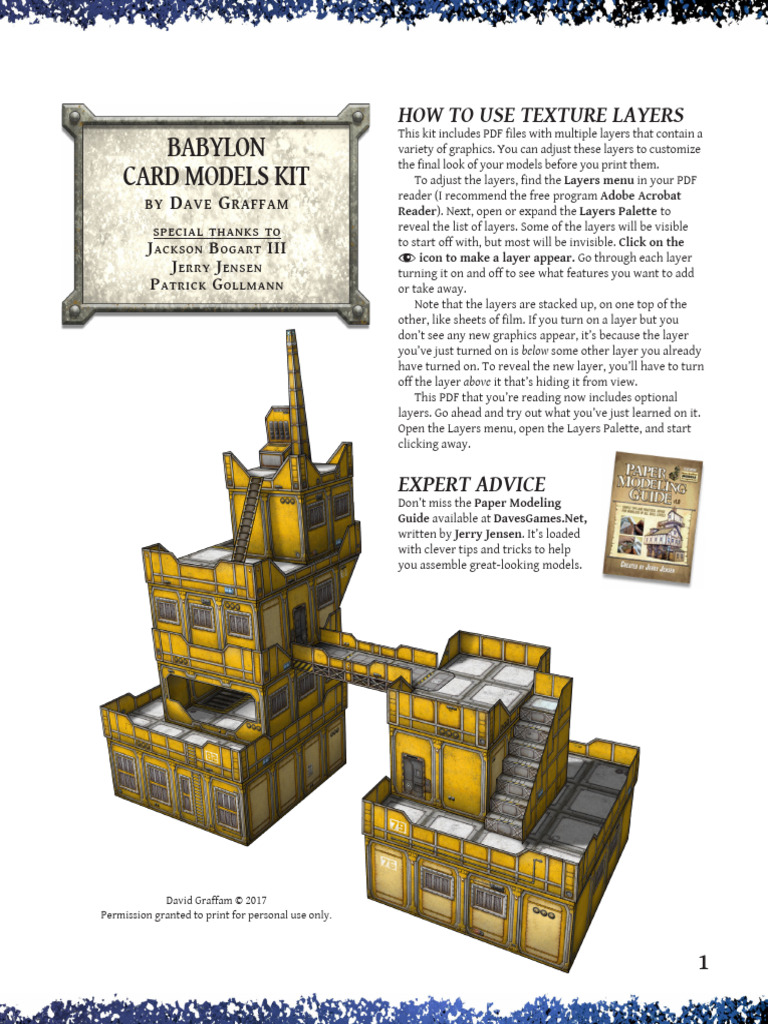 Babylon 66 Coat Card Model Kit | PDF | Stairs | Roof