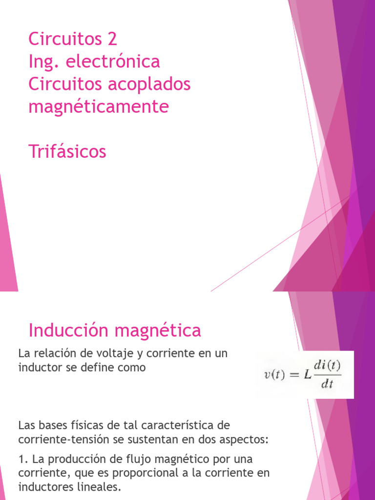 U4 y 5 Inductores y Trifásicos | PDF | Inductor | Corriente eléctrica