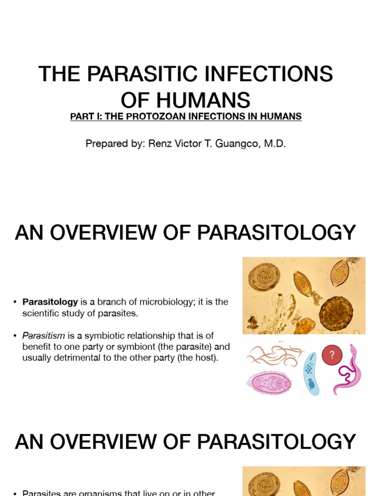 19 - The Parasitic Infections of Humans (Part 1 - The Protozoan ...