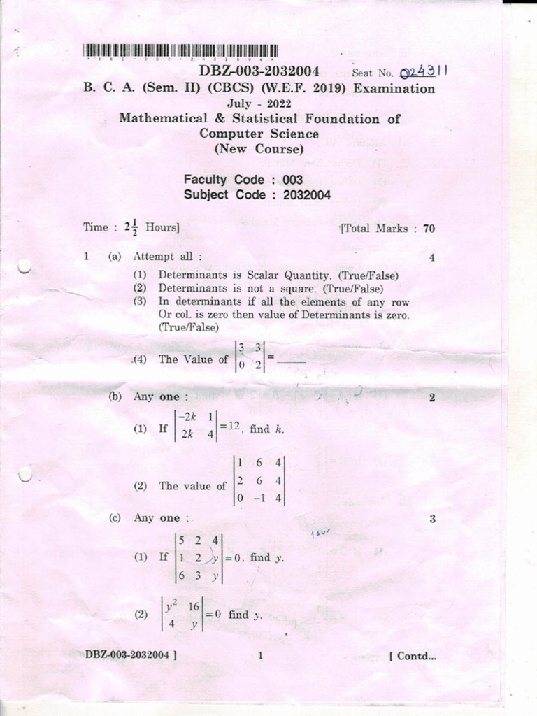 Maths 2021 Paper | PDF